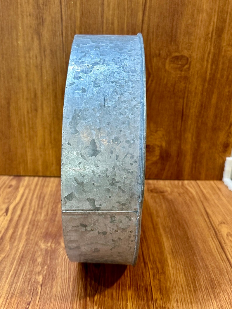 Round Galvanized Metal Wall Shelf Rustic Farmhouse Decor - Etsy