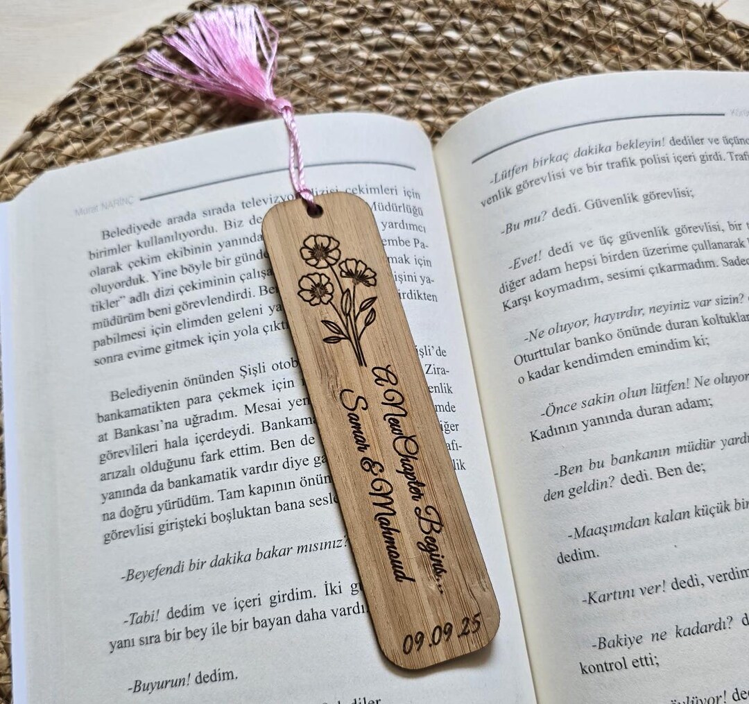 Personalized Wooden Bookmarks - Custom Wedding Favors, Party Gifts ...