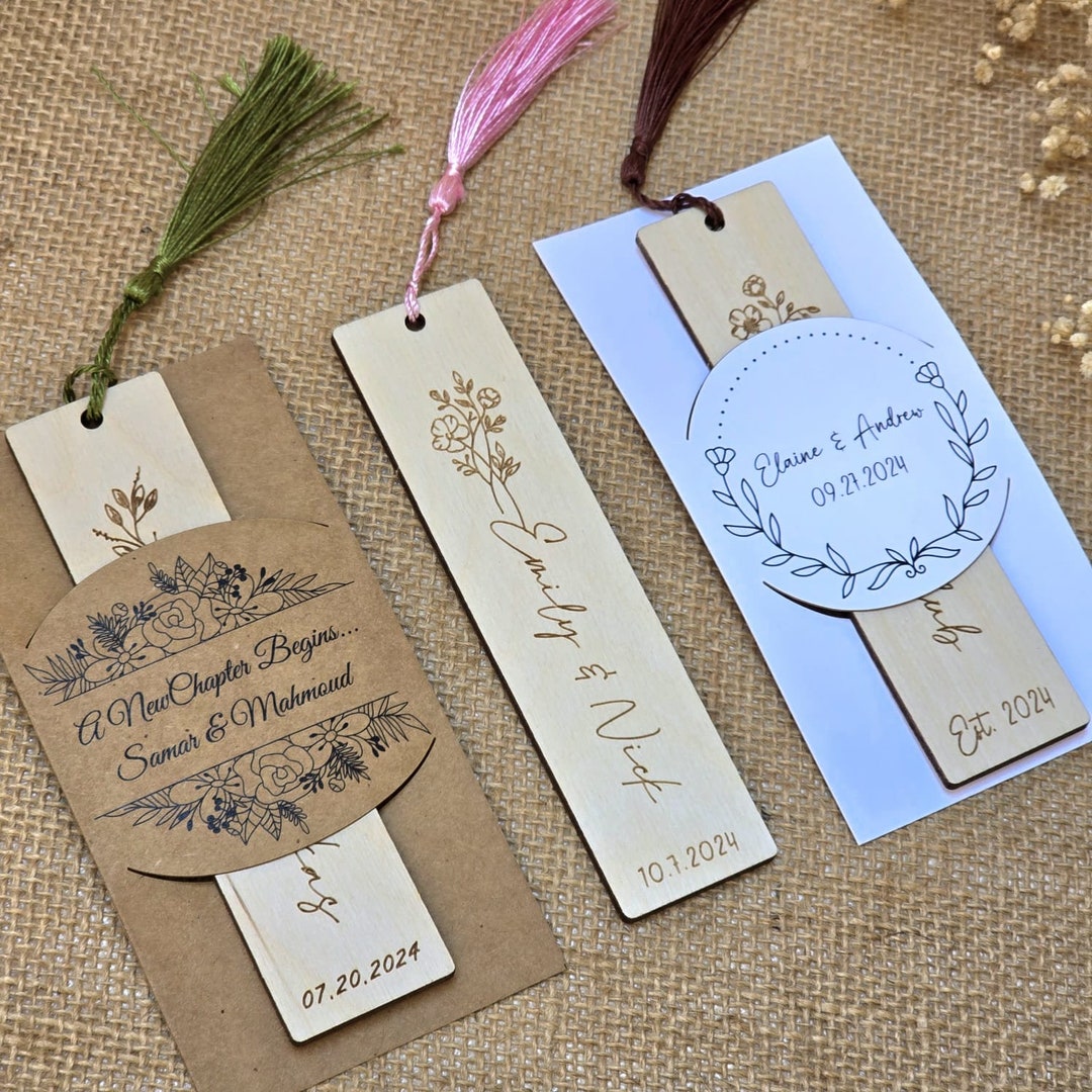 Custom Wood Bookmarks With Tassel, Personalized Wooden Bookmark, Unique ...