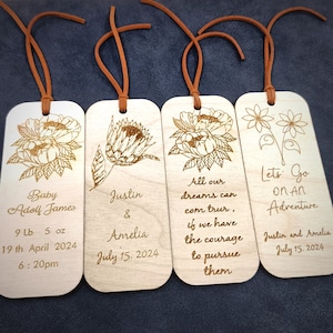 Custom Wood Bookmarks With Tassel, Personalized Wooden Bookmark, Unique ...