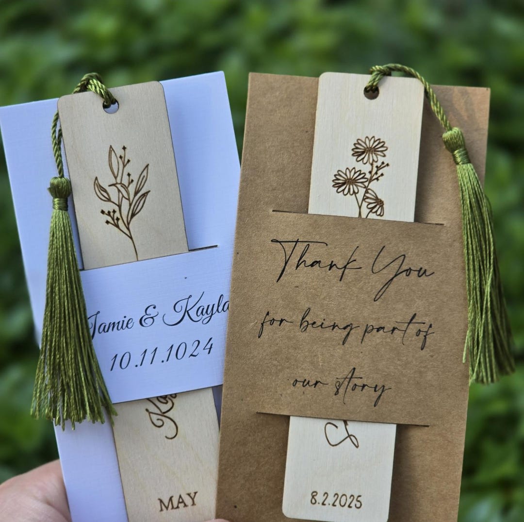 Custom Wood Bookmarks With Tassel, Personalized Wooden Bookmark, Unique ...