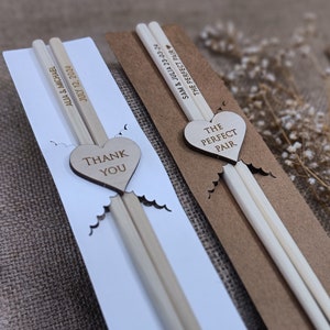 Personalized Bamboo Chopsticks: Engraved Wedding Favors - Etsy