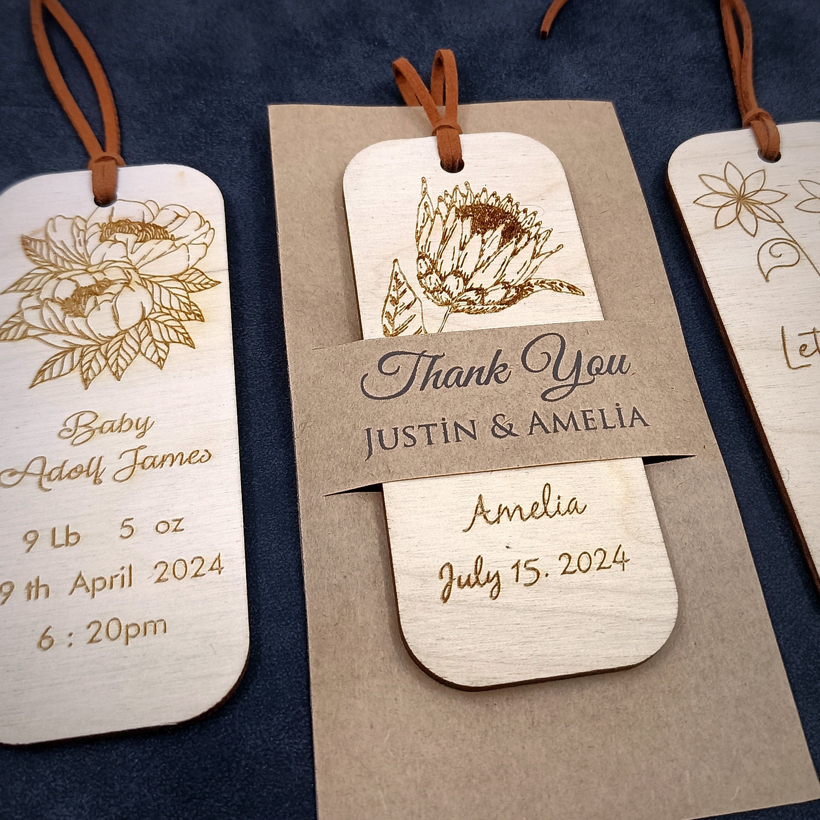 Custom Wood Bookmarks With Tassel, Personalized Wooden Bookmark, Unique ...