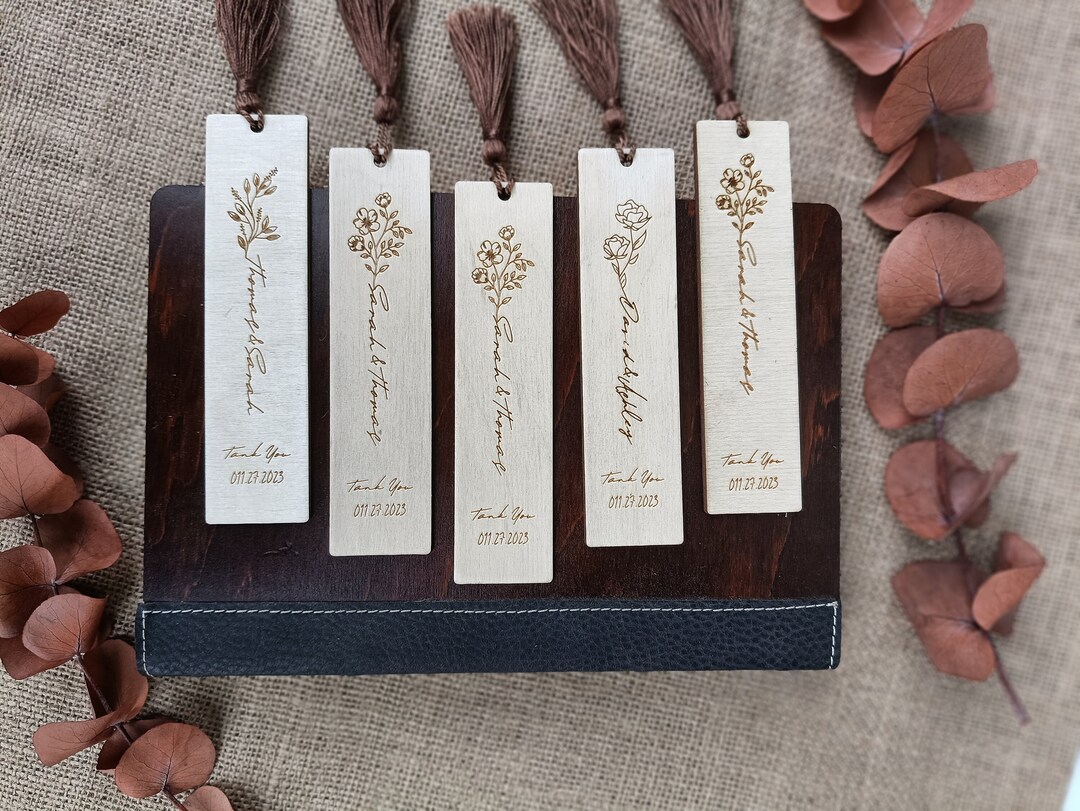 Custom Wood Bookmarks With Tassel, Personalized Wooden Bookmark, Unique ...