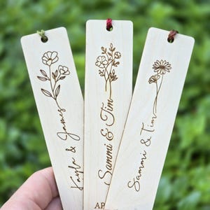 Custom Wood Bookmarks With Tassel, Personalized Wooden Bookmark, Unique ...