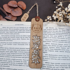 Personalized Bookmark Wedding Favors, Wood Engraved Bookmark, Bulk ...