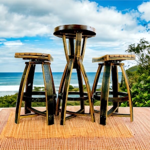 Whiskey Barrel Bar Stool With Memory Swivel - Etsy