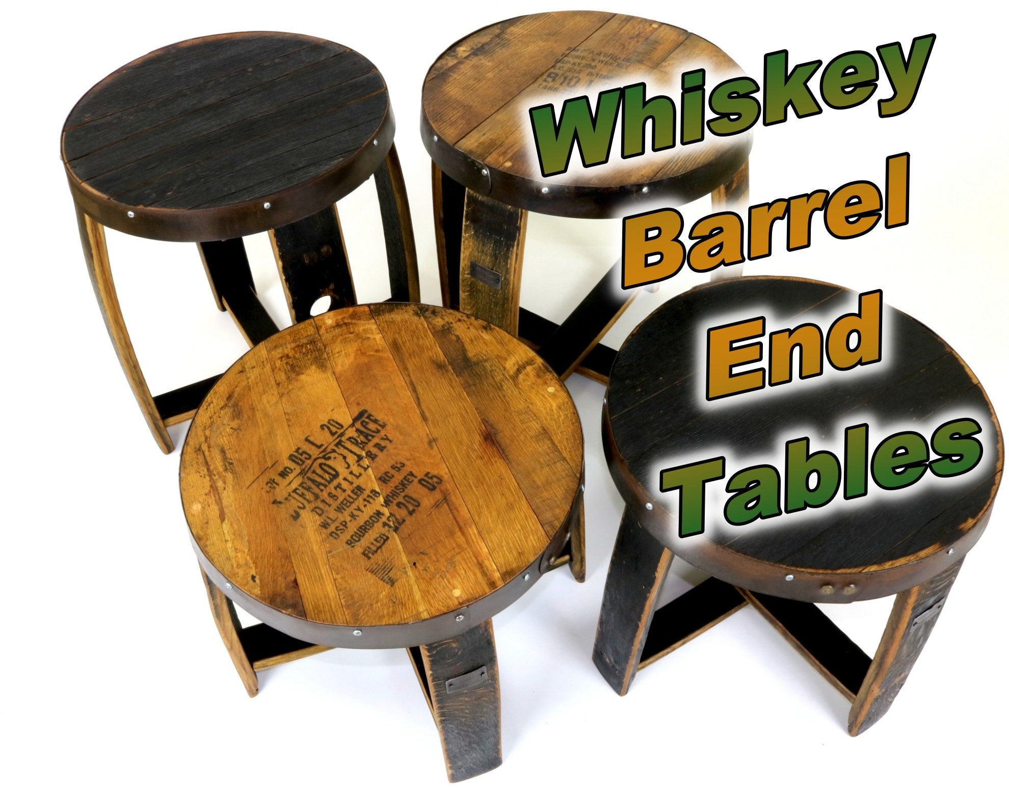 Whiskey Barrel End Tables - Etsy