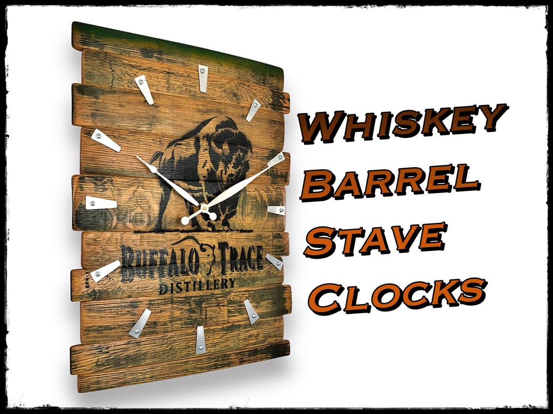 Whiskey Barrel Clocks | Highly Visible Silver Display | Distillery ...