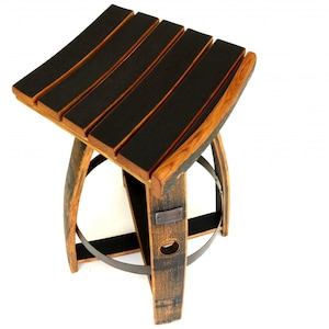 Whiskey Barrel Bar Stool With Memory Swivel - Etsy