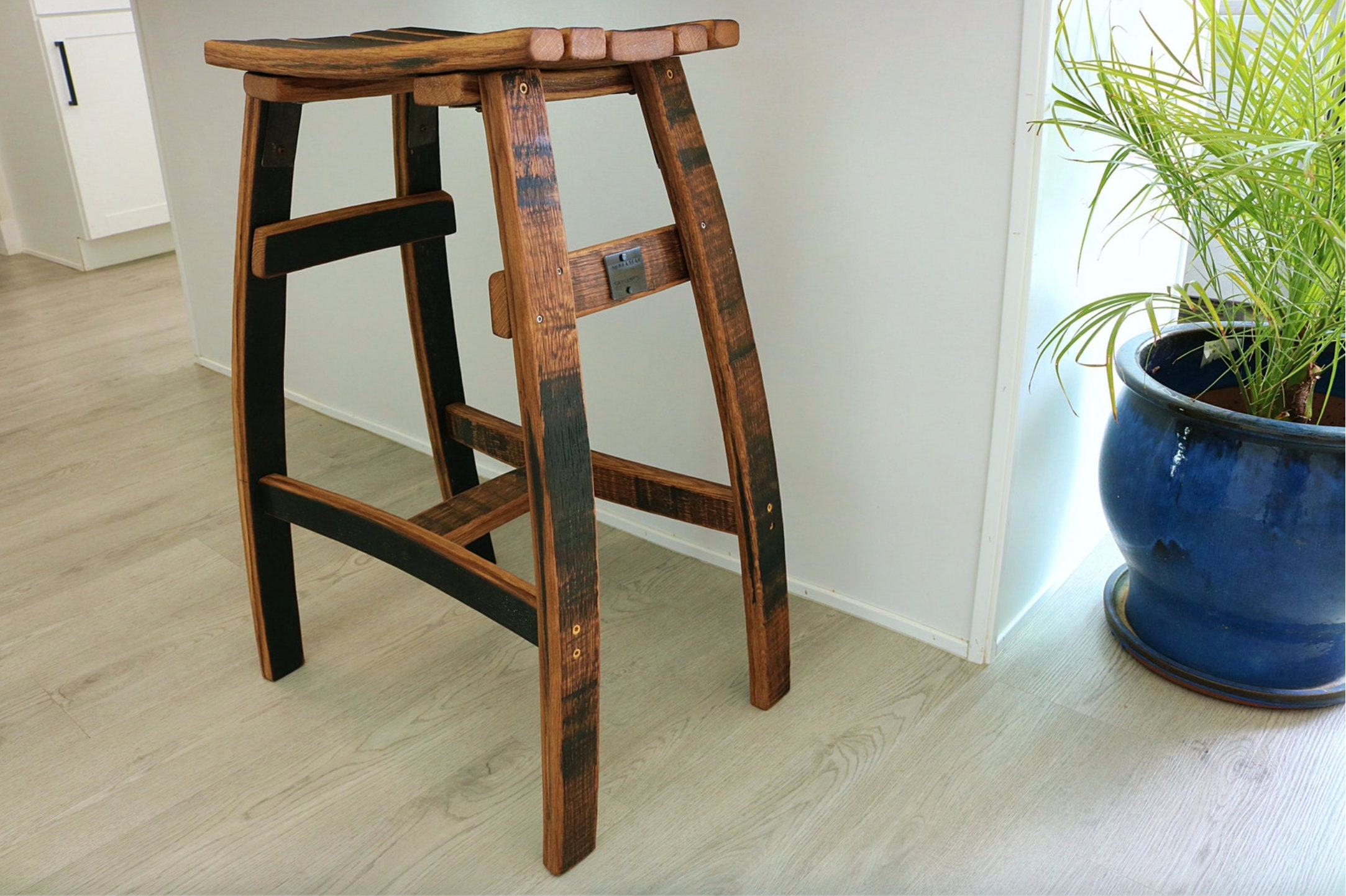 Saddle Whiskey Barrel Barstools - Etsy