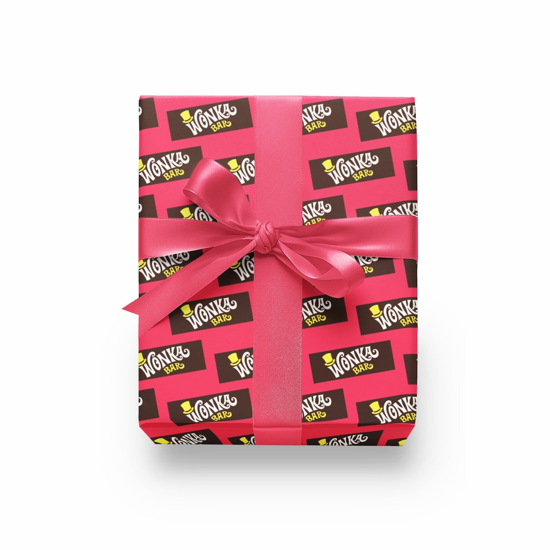 Wonka Bar Wrapping Paper Willy Wonka Gift Wrap Chocolate Wrap Paper ...