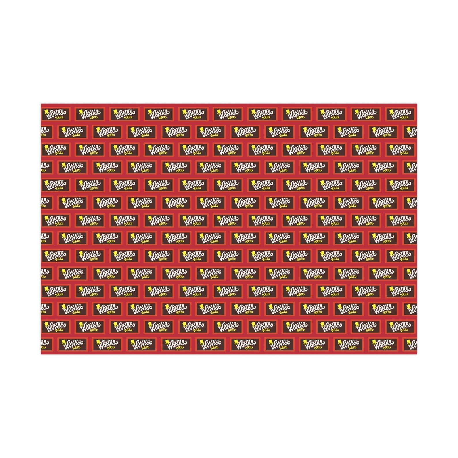 Willy Wonka Wrapping Paper Wonka Bar Wrapping Paper Chocolate Gift Wrap ...