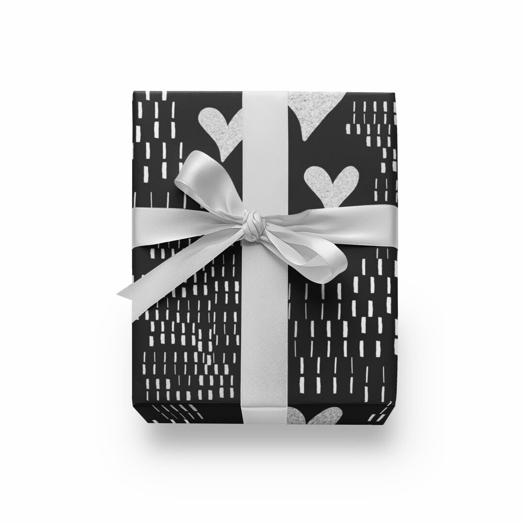 Hearts Gift Wrap Loves Gift Wrapping Paper Abstract Valentine Gift Wrap ...