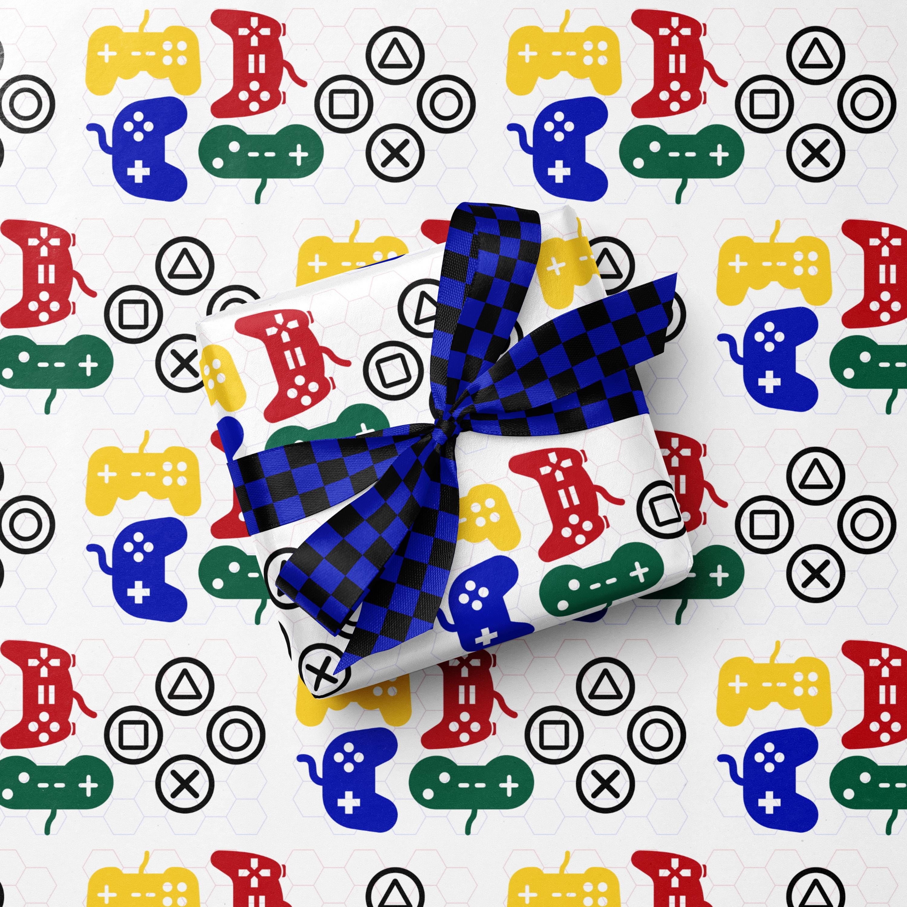 Game Console Wrapping Paper Controller Wrap Paper Gamers Wrapping Paper ...