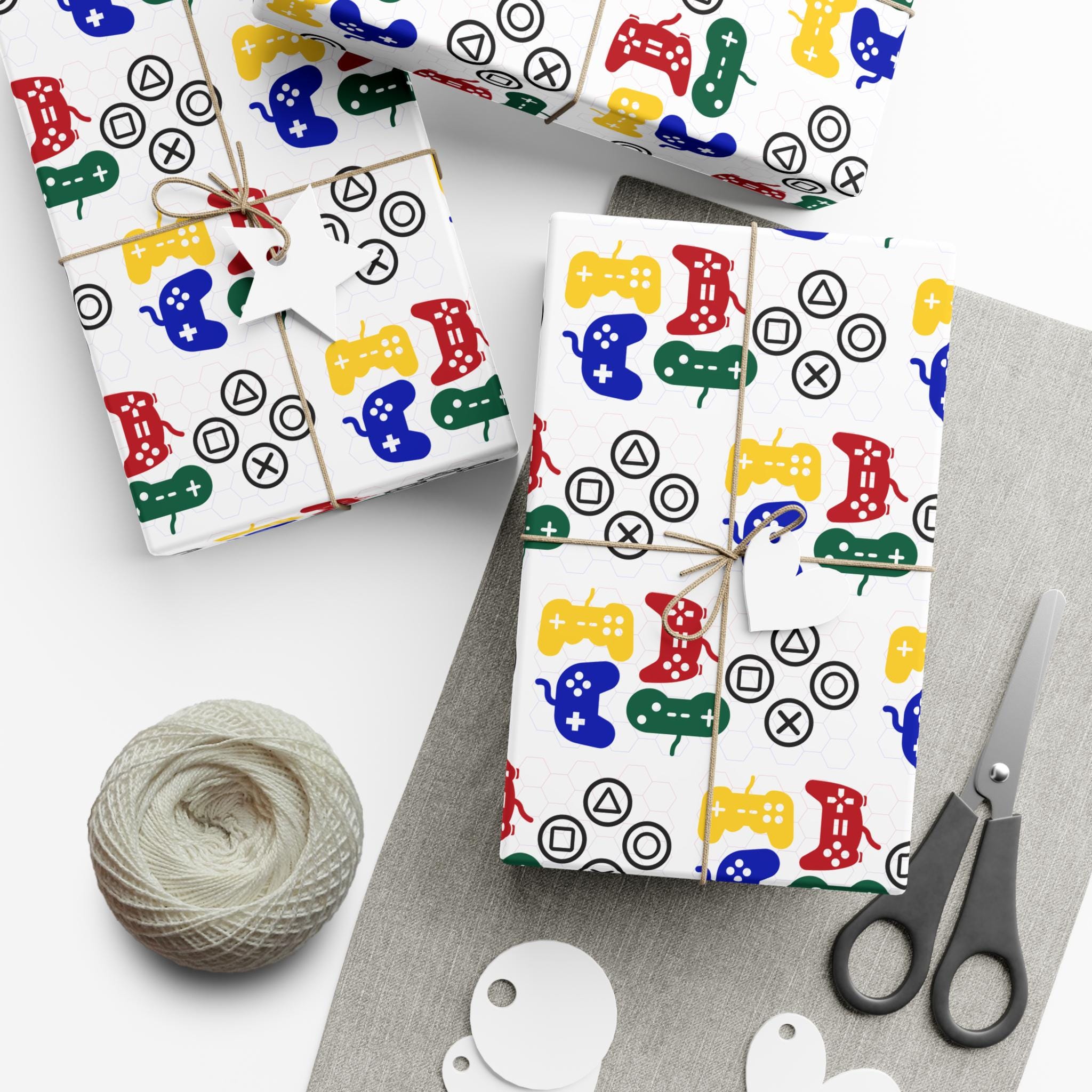 Game Console Wrapping Paper Controller Wrap Paper Gamers Wrapping Paper ...