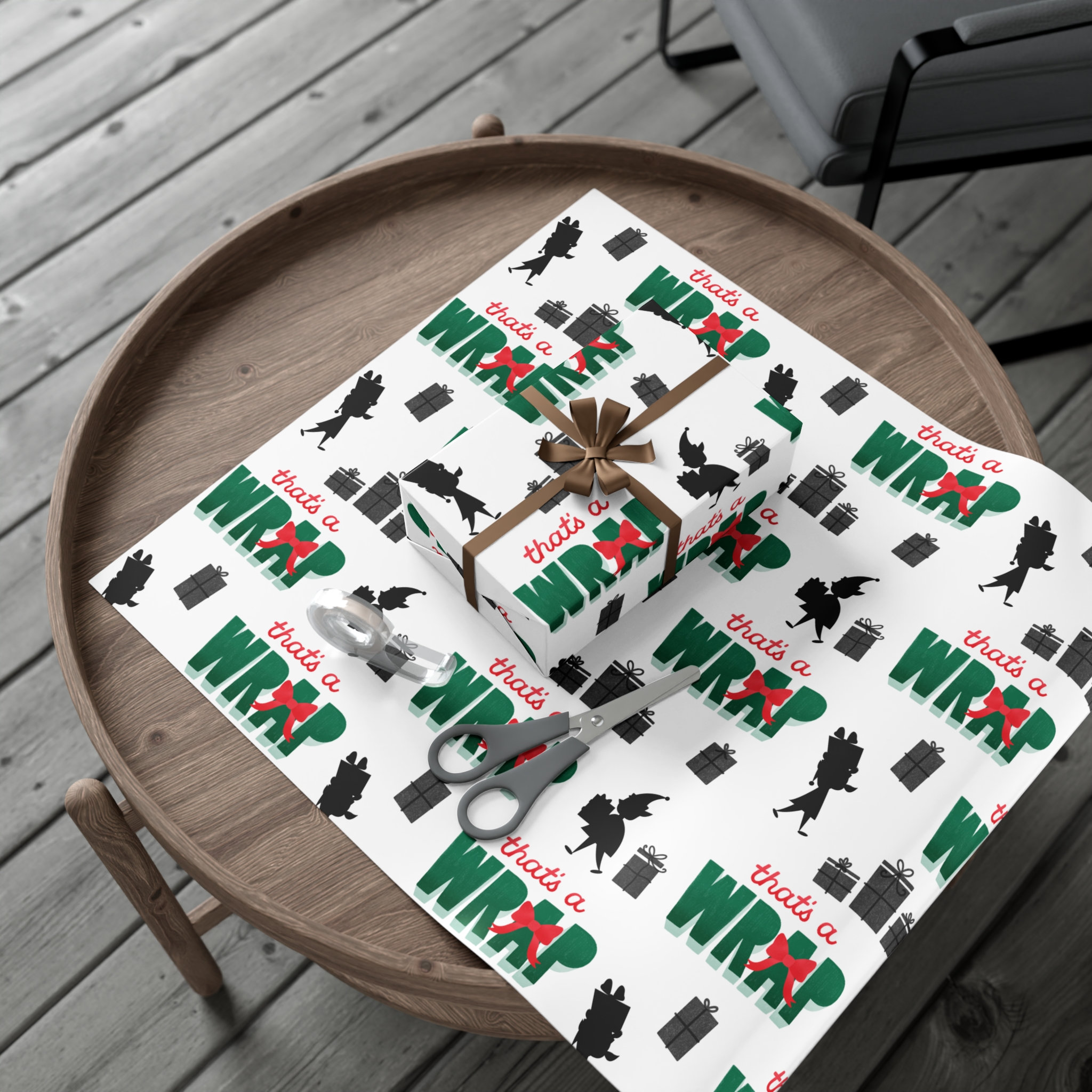 Funny Christmas Words Gift Wrap Paper Elf Wrapping Paper - Etsy