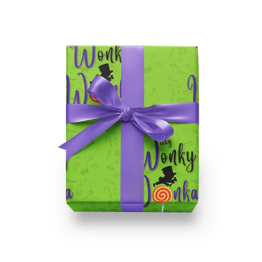 Willy Wonka Wrapping Paper Chocolate Gift Wrap the Chocolate Factory ...