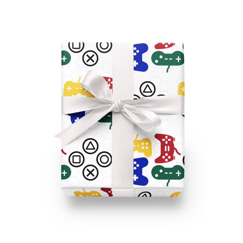 Game Console Wrapping Paper Controller Wrap Paper Gamers Wrapping Paper ...