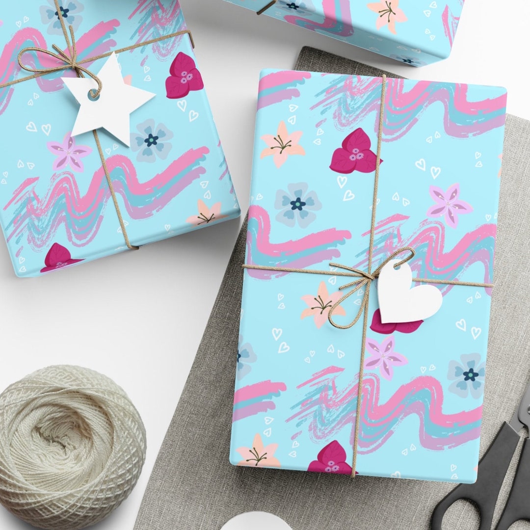 Barbie Themed Gift Wrap Papers Girly Wrapping Paper Birthday Gift Wrap ...