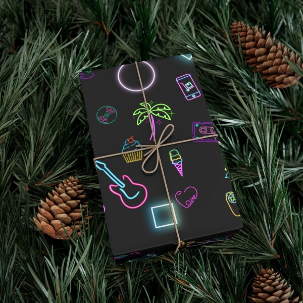 Neon Gift Wrap - Etsy