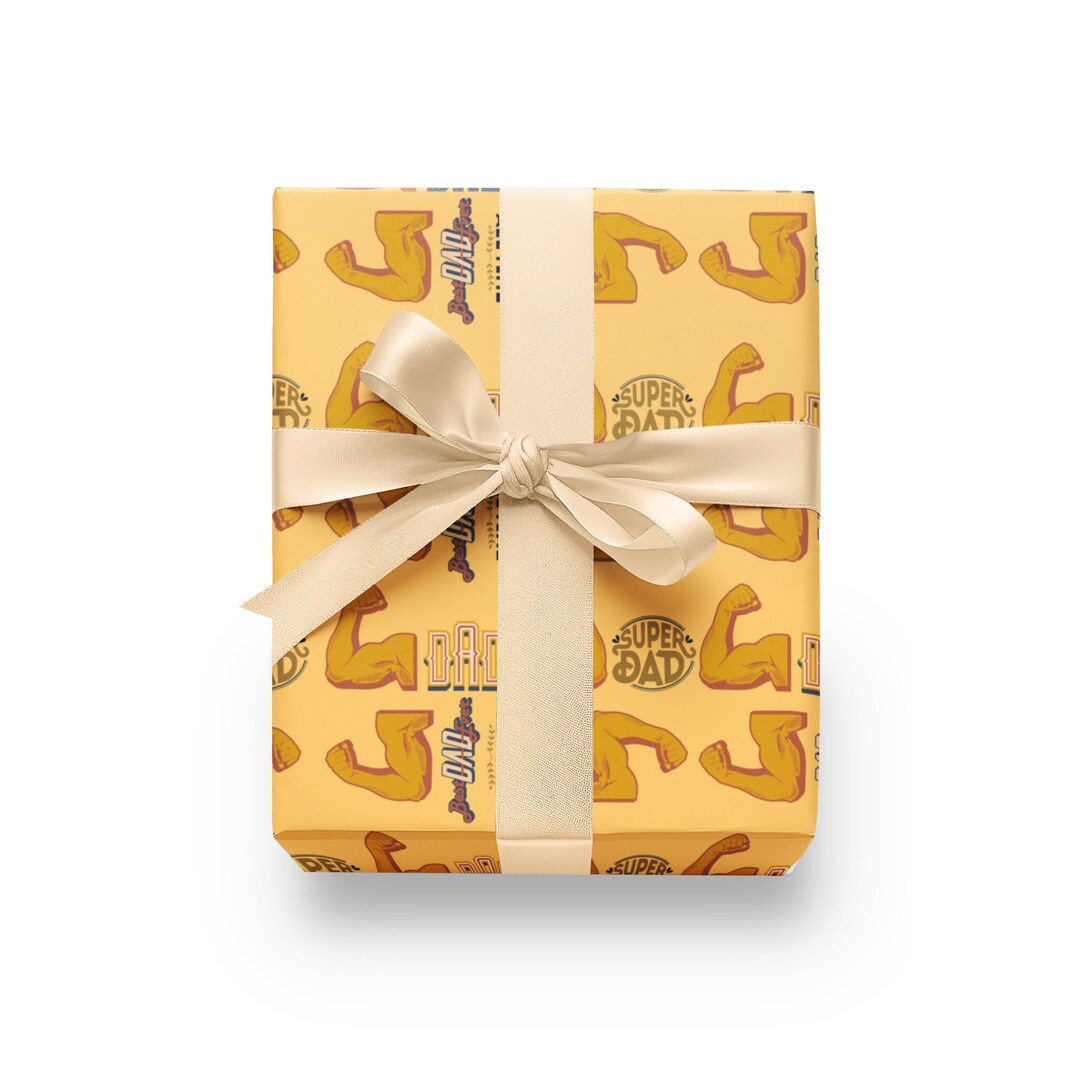 Muscle Wrapping Paper Fathers Day Gift Wrap Birthday Wrapping Paper ...