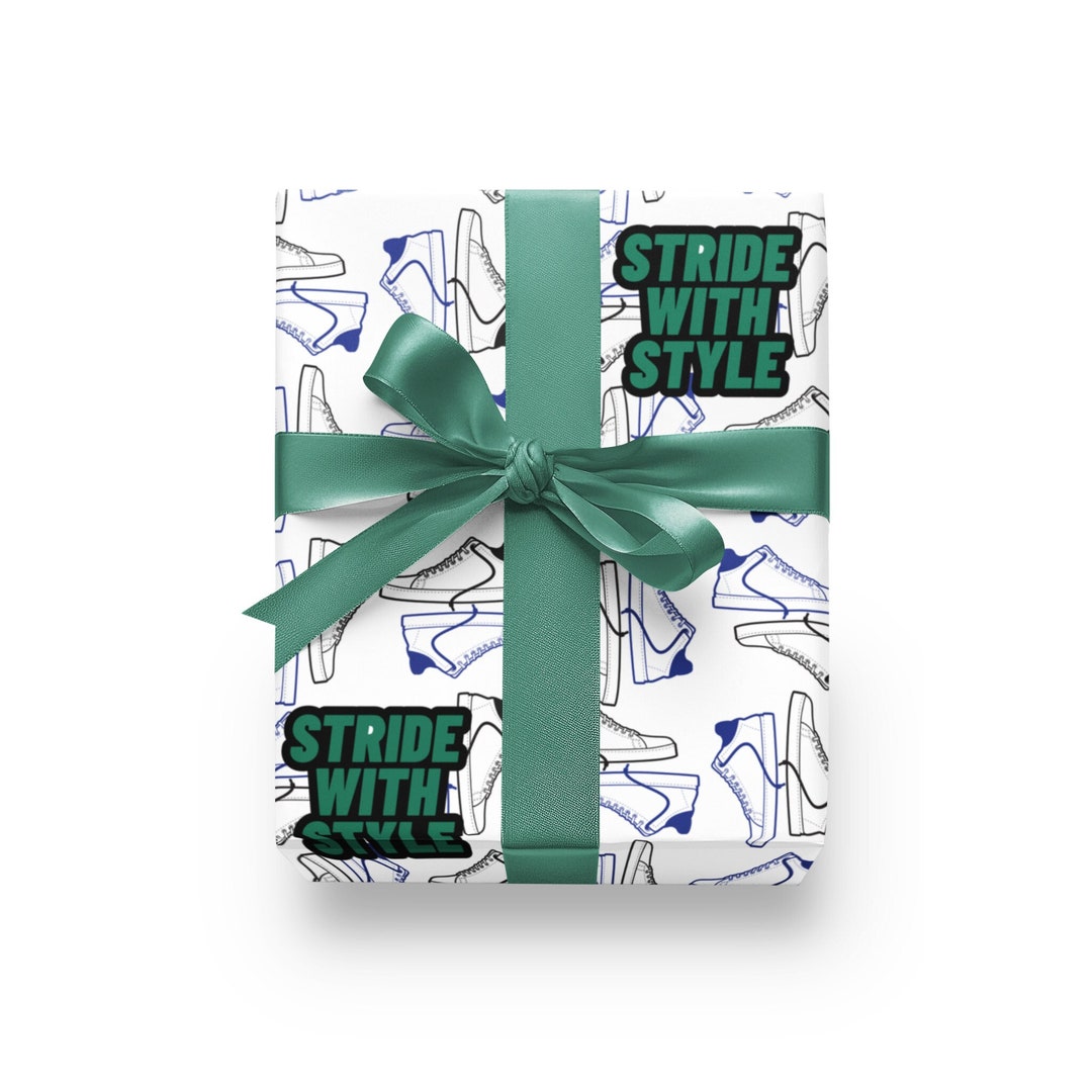 Sneakers Wrapping Paper Shoes Gift Wrap Paper Birthday Wrapping Paper ...