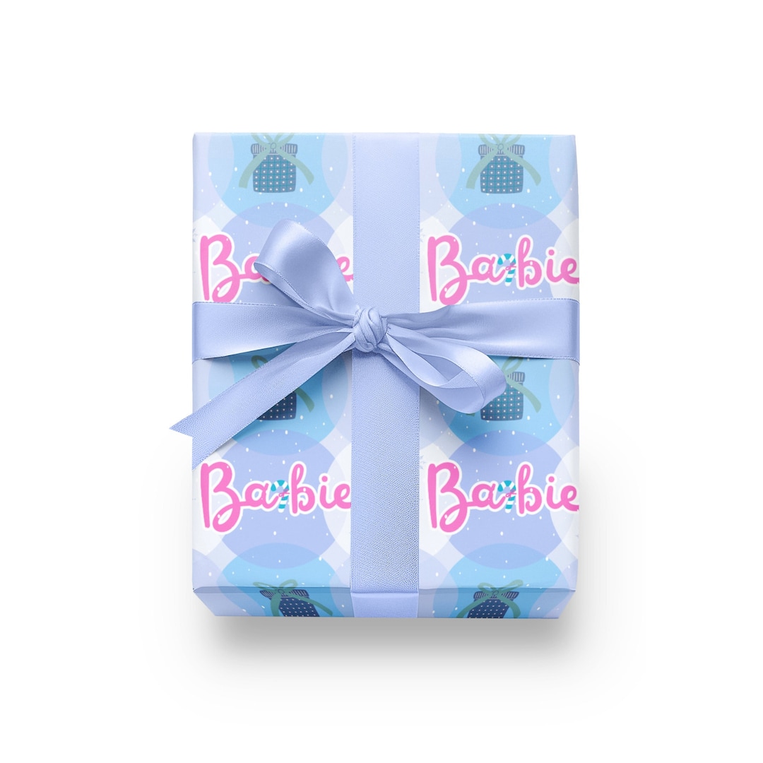 Barbie Winter Theme Wrapping Paper Barbie Holiday Gift Wrap Barbie Xmas ...