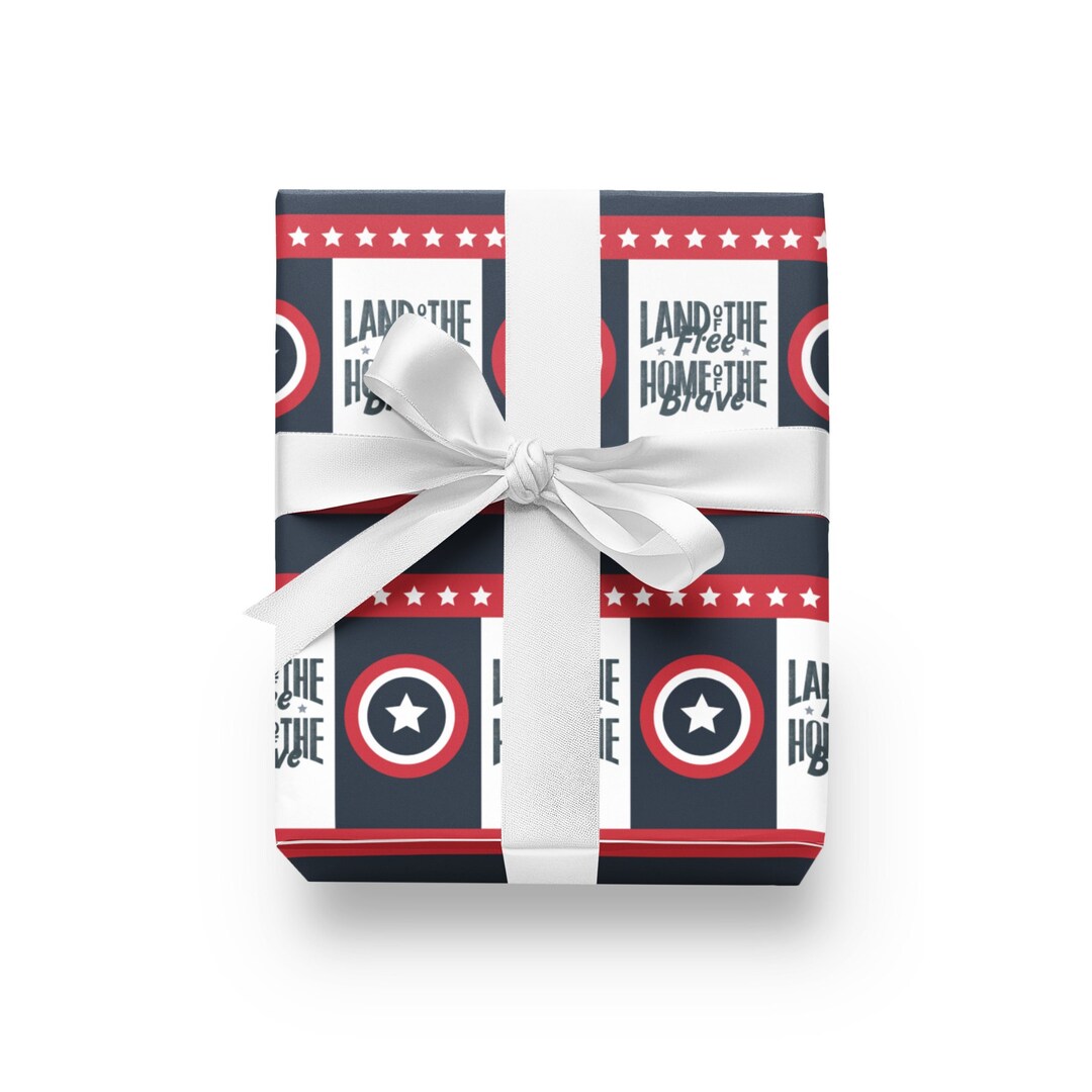 Captain America Wrapping Paper Avengers Wrap Paper 4th of July Wrapping ...