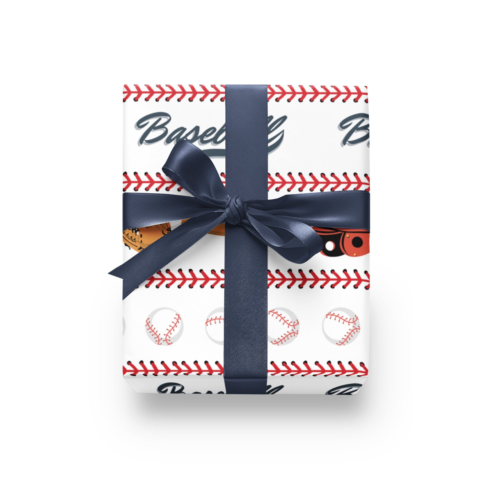 Baseball Gift Wrapping Paper Baseball Bats and Glove Gift Wrap Helmets ...