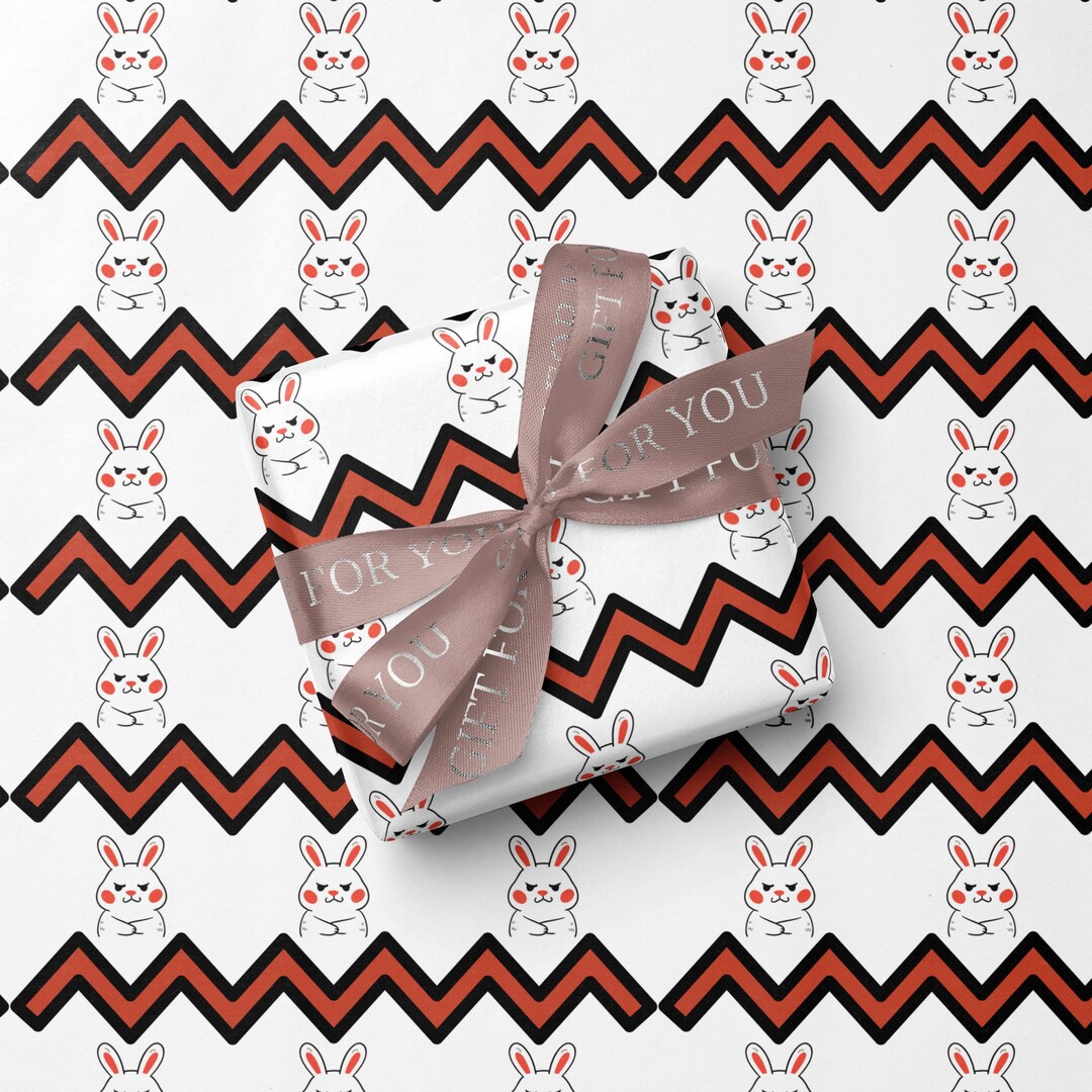 Grumpy Bunny Gift Wrap Papers Cute Bunny Wrapping Paper Silly Rabbit ...