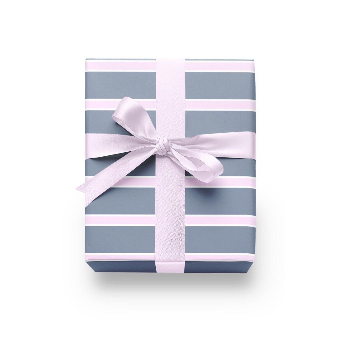 Stripes Gift Wrapping Paper Pink and Grey Wrapping Paper Stripe Lines ...