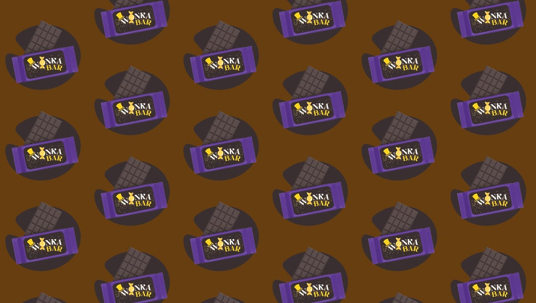 Willy Wonka Bar Wrapping Paper Chocolate Gift Wrap Candy - Etsy