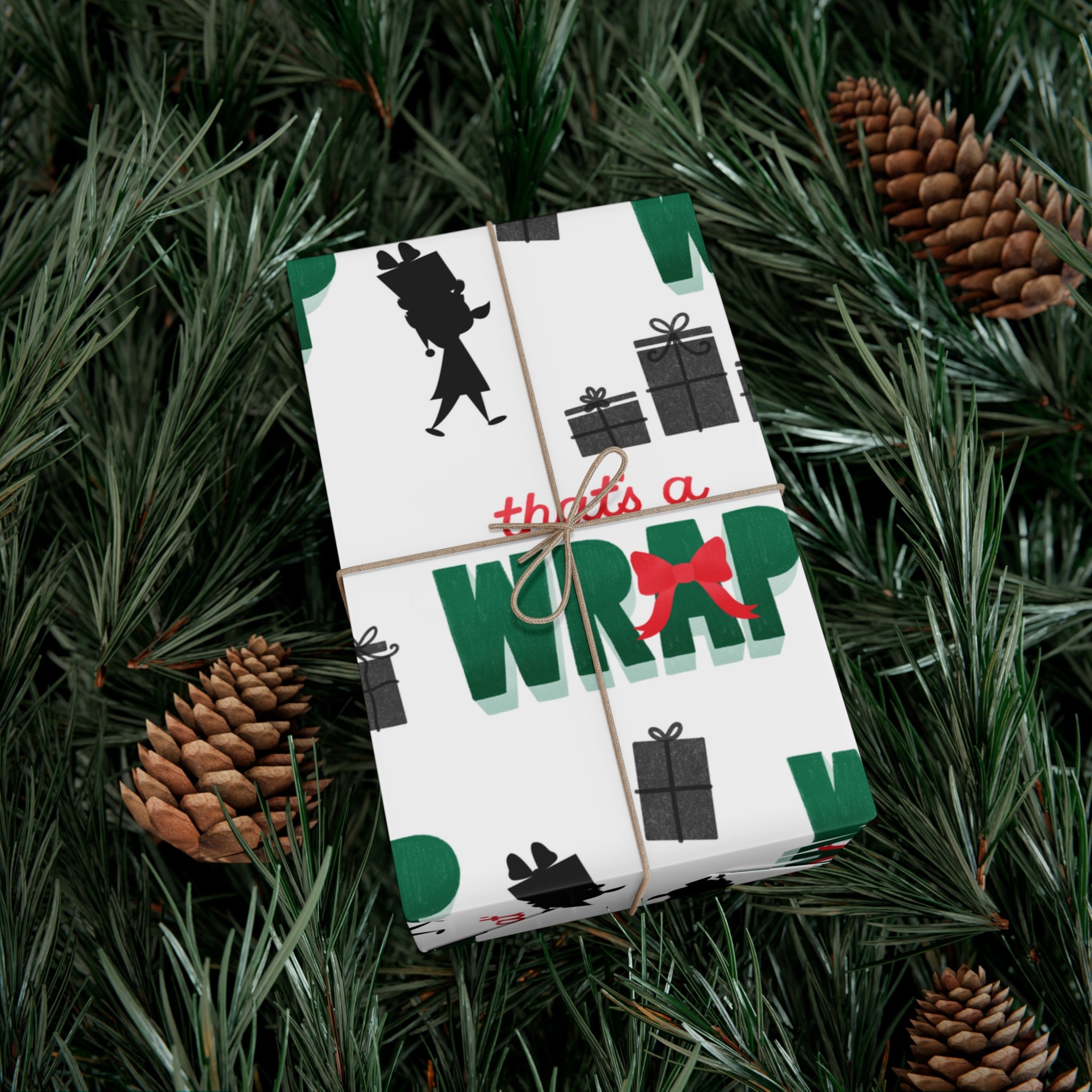 Funny Christmas Words Gift Wrap Paper Elf Wrapping Paper - Etsy