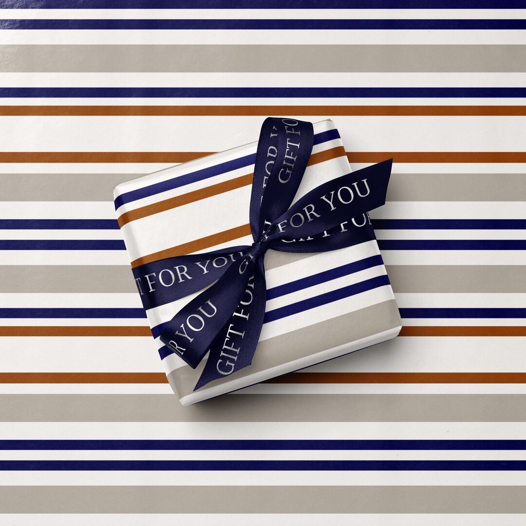 Lines Wrapping Paper Minimalist Gift Wrap Masculine Wrapping Paper ...