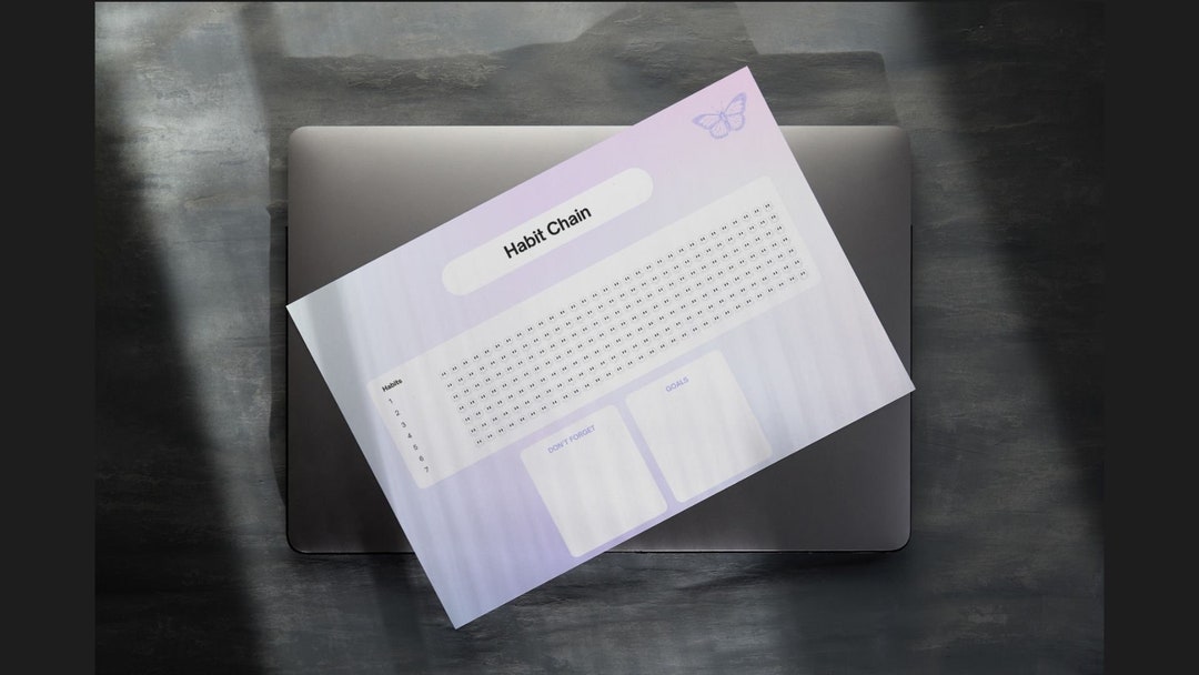 Habit Chain Calendar and Template Print and Use Study Program ...