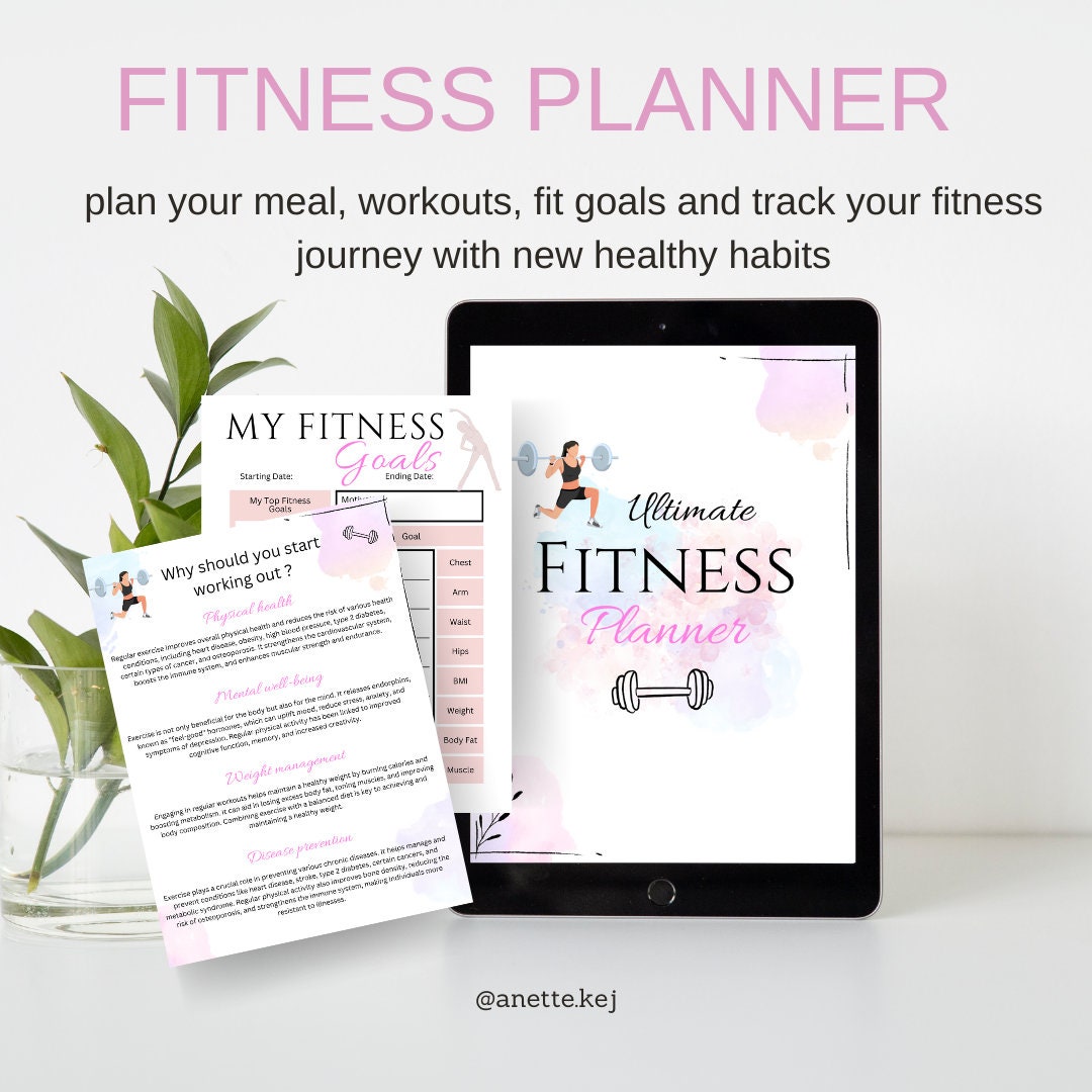 Fitness Planner Workbook / Fitness Checklist / Workout Log / 9 Reasons ...