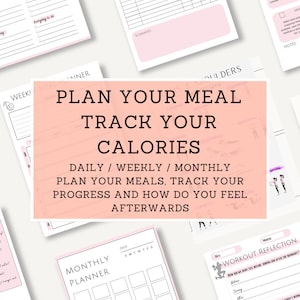 MEAL PLANNER / Food Tracker / Daily Summary / Weekly Workout Planner ...