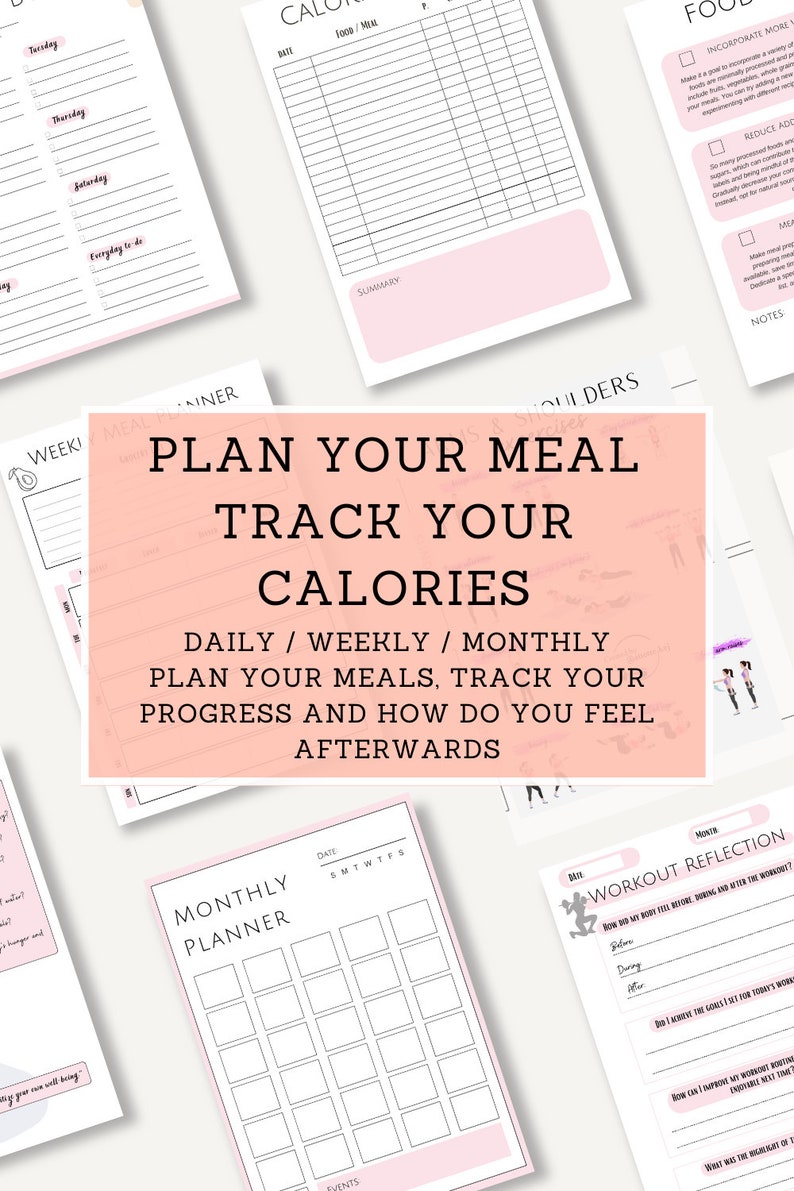 MEAL PLANNER / Food Tracker / Daily Summary / Weekly Workout Planner ...