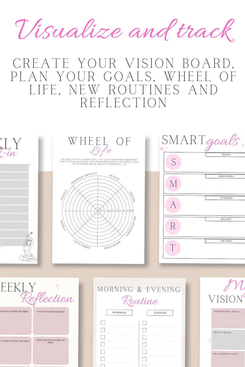 Self Care Planner: Daily Routine, Fitness, Wellness Tracker (PDF) - Etsy
