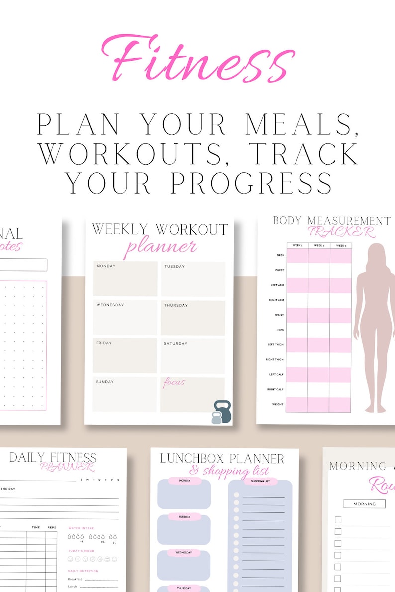 Self Care Planner: Daily Routine, Fitness, Wellness Tracker (PDF) - Etsy