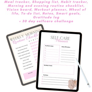 Self Care Planner: Daily Routine, Fitness, Wellness Tracker (PDF) - Etsy