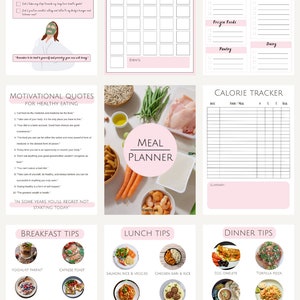MEAL PLANNER / Food Tracker / Daily Summary / Weekly Workout Planner ...