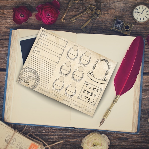 Dnd Character Cards - Etsy