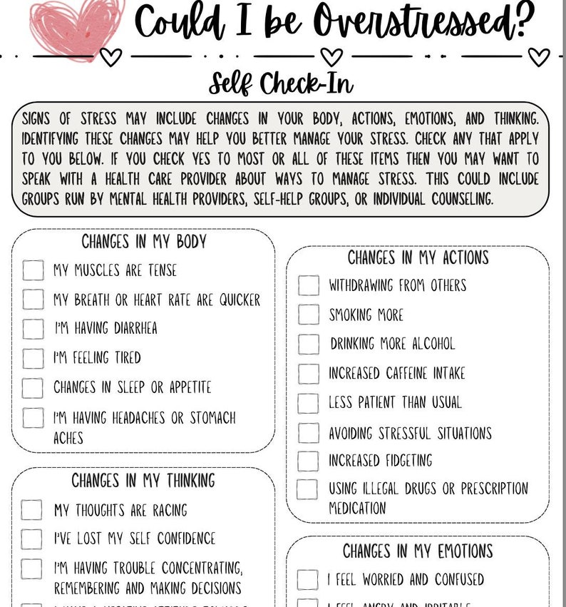 How to Manage Stress Activity - Etsy