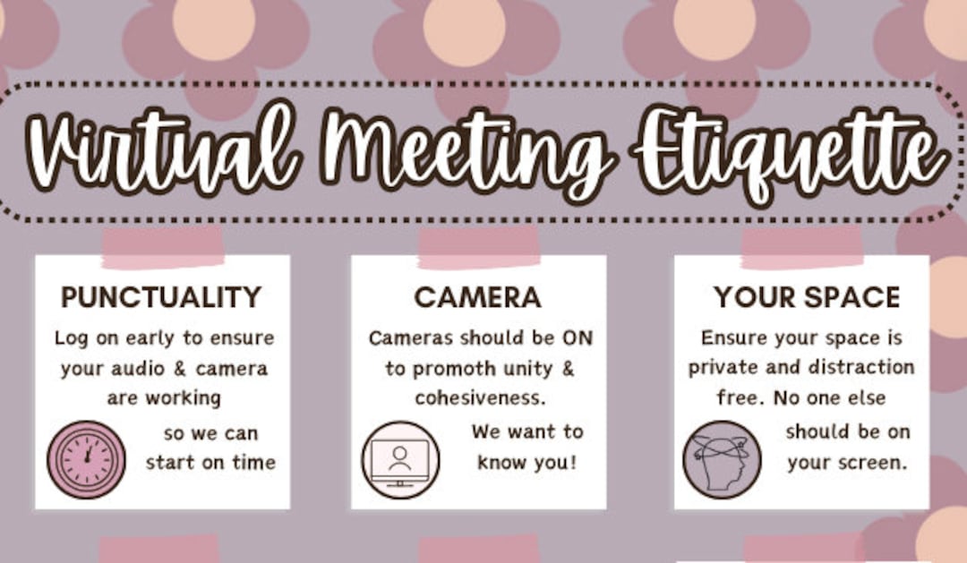 Virtual Meeting Etiquette Flier - Etsy