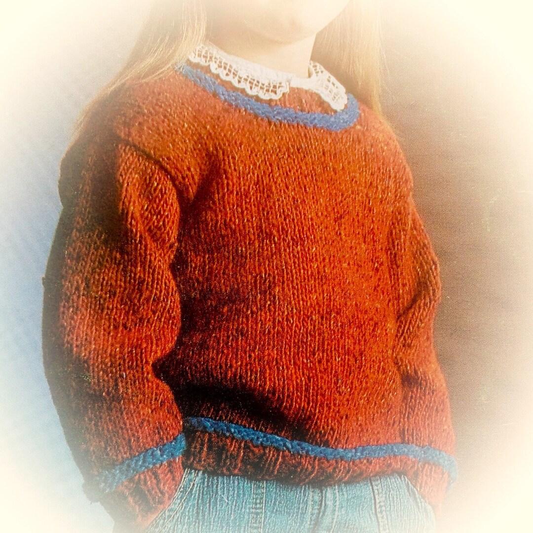 Chunky Knit Knitting Pattern Childs Vintage Sweater Kilcarra Cottage ...