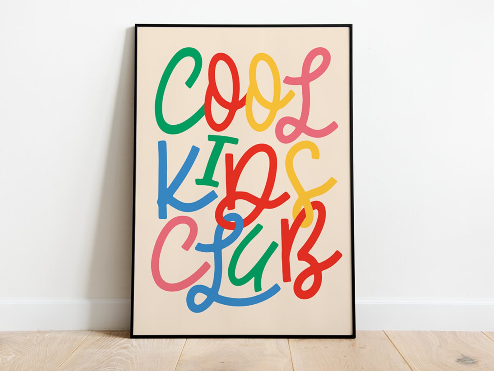 Colourful Kids Room Poster 'cool Kids Club' - Etsy
