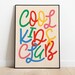 Colourful Kids Room Poster 'cool Kids Club' - Etsy