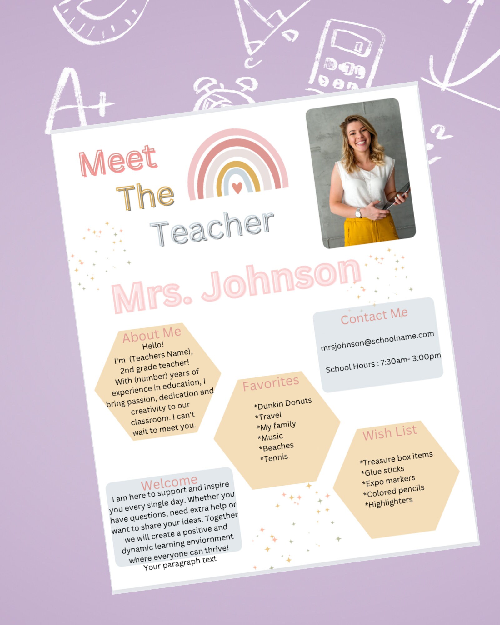 Meet the Teacher | Teacher Template | Back to School | Teacher Letter ...